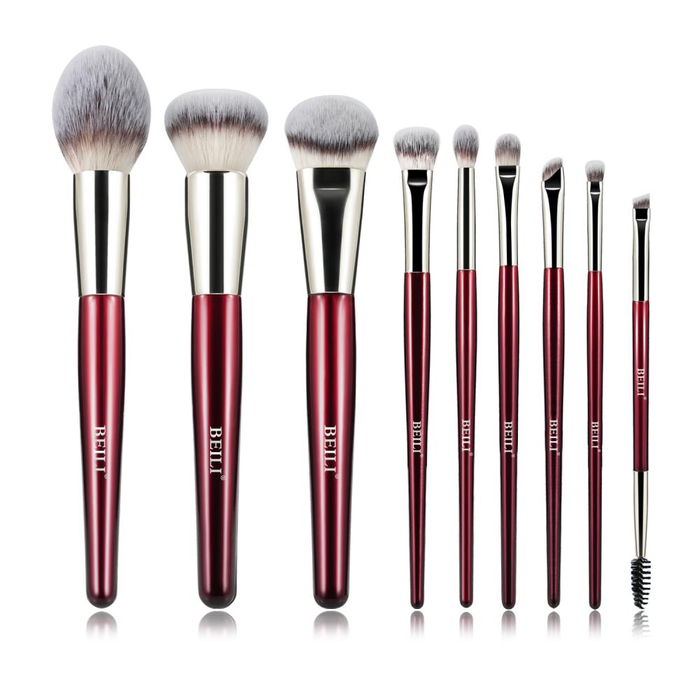 BEILI CustoBEILI Portable 9pcs High Quality Makeup Brush Cosmetic ...